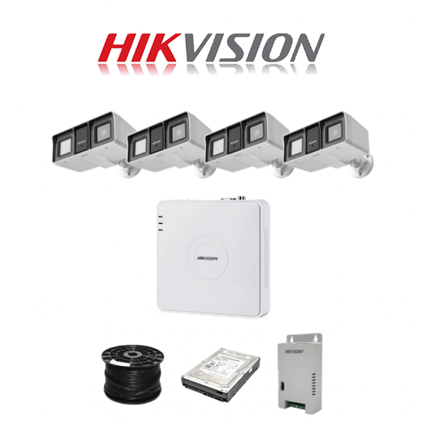 NEW! HikVision 4 Ch Turbo HD Kit - Embedded DVR - 4 x Hikvision 2MP Sm