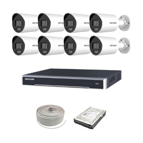 Hikvision 8ch Ip Colorvu Nvr Kit 8ch 4k Nvr 8 X 4mp Ip Colorvu Cam