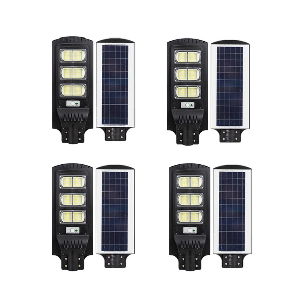 ** Pack of 4 ** 300W LED Solar Street Light with Motion Sensor & Remot