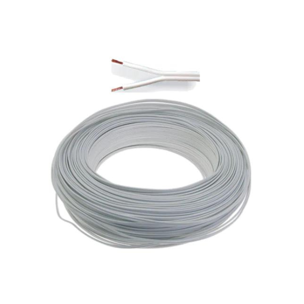 6 Core Solid Cable, Pure Copper Tinned, 100m | White